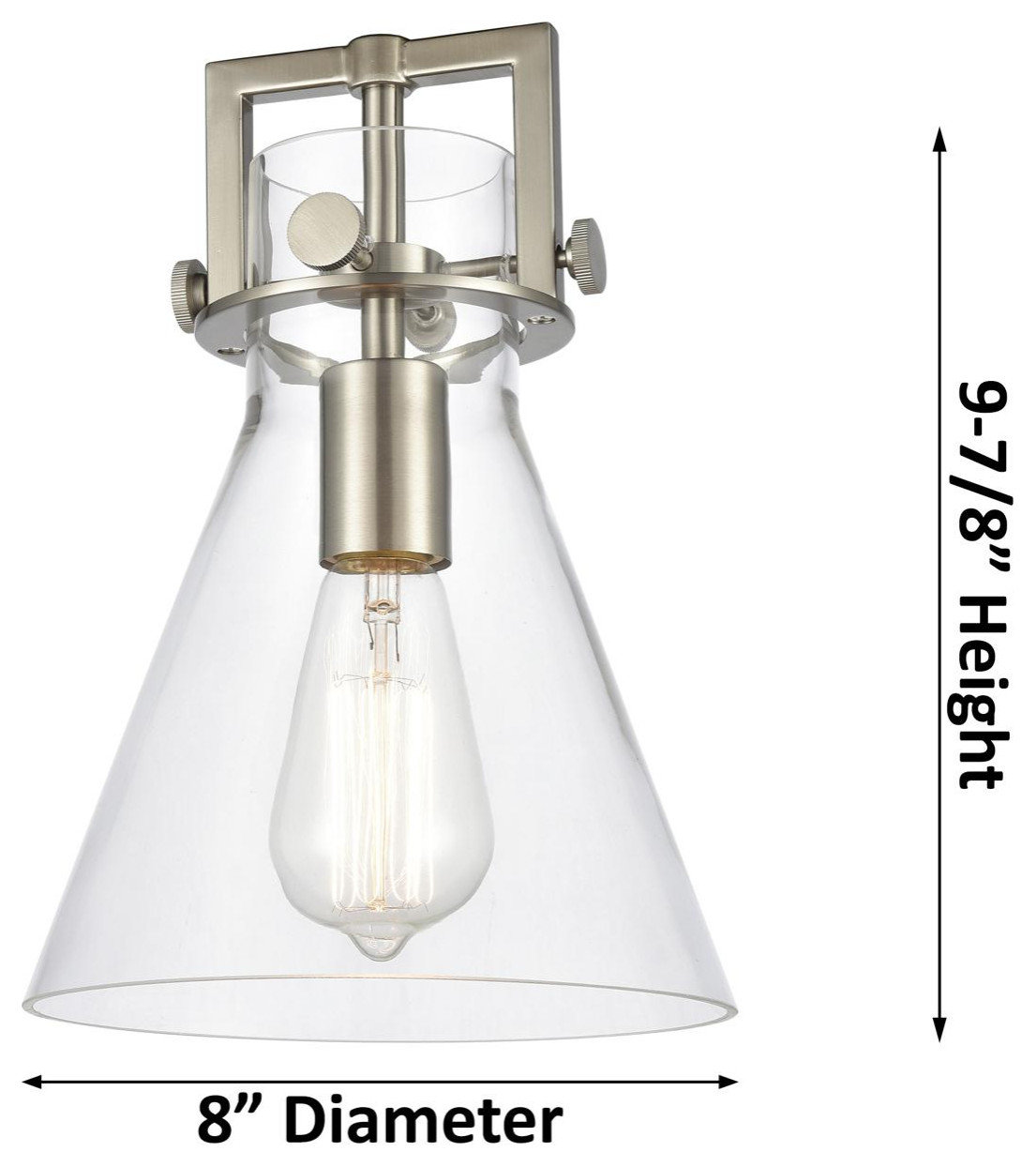 Downtown Urban Newton Cone 1 Light Mini Pendant, Clear, Champagne Bronze - Rustic - Pendant ...