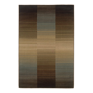 Huntington 1991D Brown/Blue Rug, Rectangle 1'10" x 2'10" - Contemporary ...