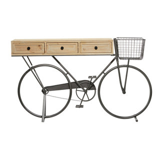 Farmhouse Black Metal Console Table 43339 - Eclectic - Console Tables ...