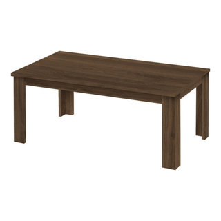 3-Piece Set 44" Dark Brown Rectangular Coffee Table - Transitional ...