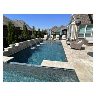 Beautiful Modern Straight-Line Pool in Frisco - Modern - Pool - Dallas ...