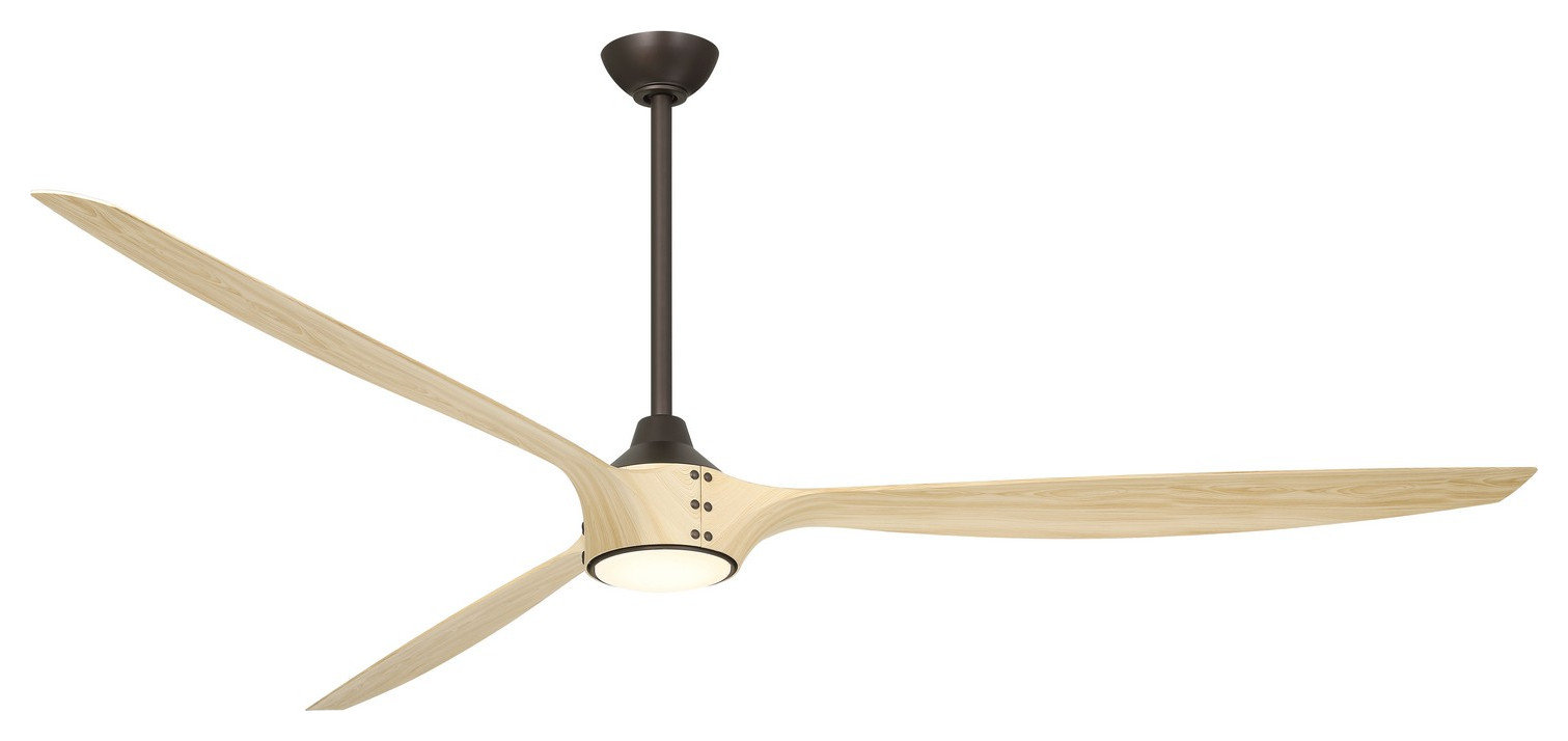 Pierce 84" Ceiling Fan, Dark Bronze W/White Oak - Contemporary ...