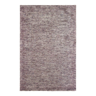 Liana Hand-Tufted Wool and Viscose Shaded Solid Purple/Pink Rug, 8' x ...