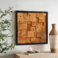 Aesthetic Square Wood Wall Decor, 17'' - Rustic - Wall Accents - by BNF ...