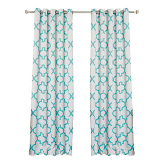 Reverse Moroccan Room Darkening Curtains - Mediterranean - Curtains ...