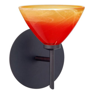 Besa Lighting 1SW-1743SL-LED-BR Domi, 5" 5W 1 LED Mini Wall ...