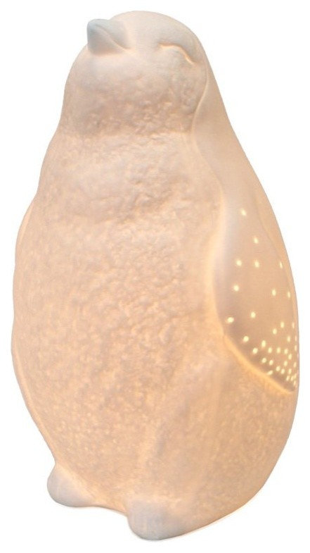 Simple Designs Porcelain Arctic Penguin Shaped Table Lamp ...
