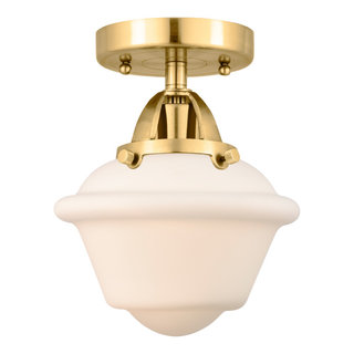 Innovations 288-1C-SG-G531-LED Oxford 1 Light Semi-Flush Mount, Satin ...