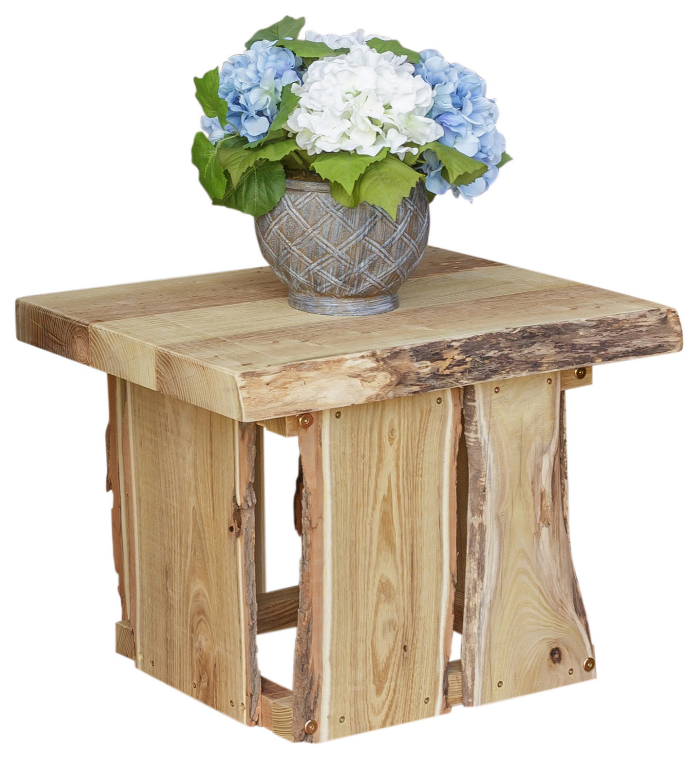 Live Edge Locust Evening Grove Side Table - Rustic - Outdoor Side ...