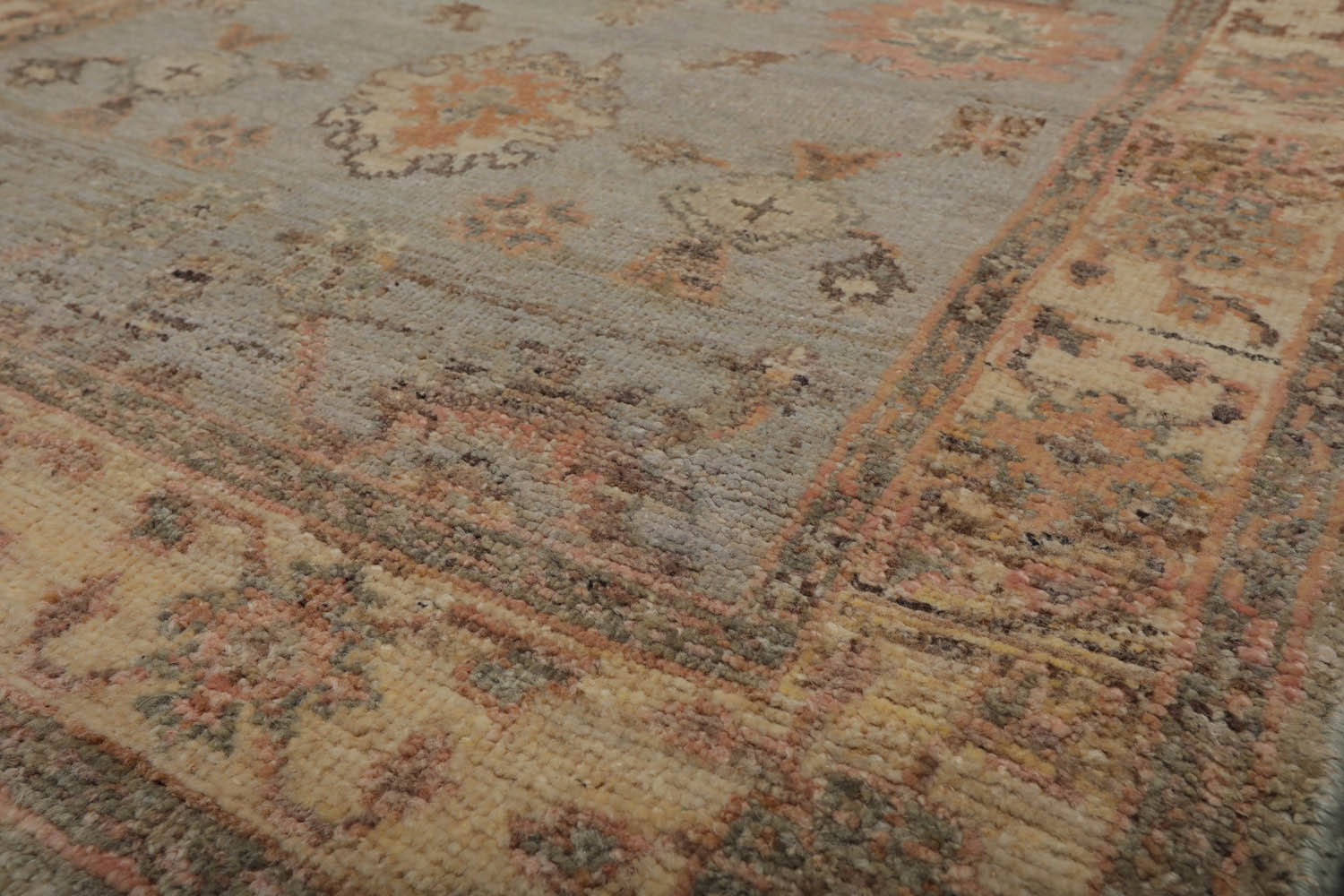 3'x5' Hand Knotted Wool Oushak Oriental Area Rug, Mint, Ivory Color ...