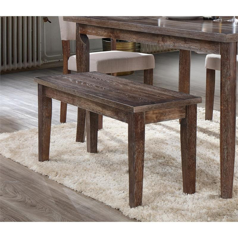 Best Master Transitional Solid Wood Dining Room Bench in Antique ...