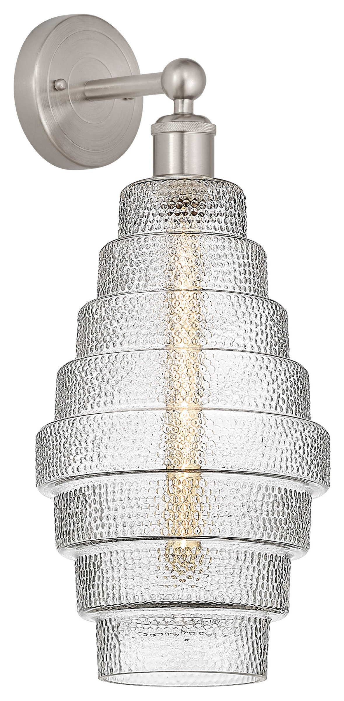 Cascade 1-Light 8" Sconce, Satin Nickel Finish - Industrial - Wall ...