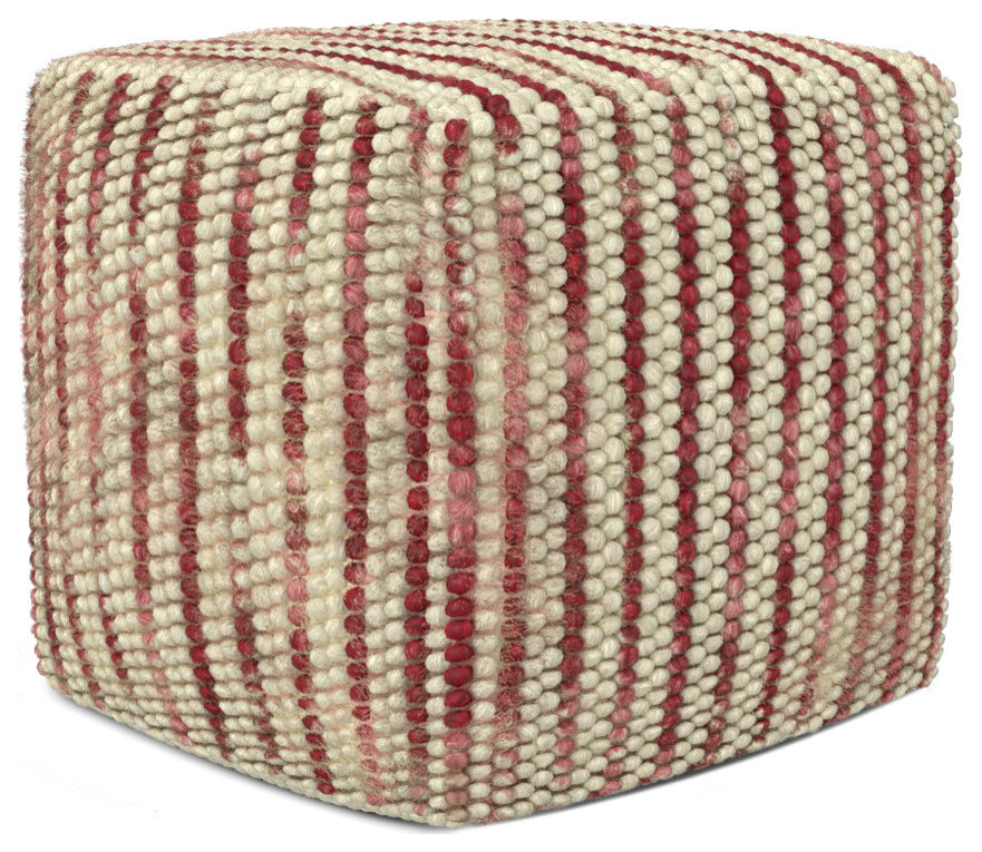Zoey Woven Cube Pouf - Contemporary - Floor Pillows And Poufs - by Simpli Home Ltd. | Houzz