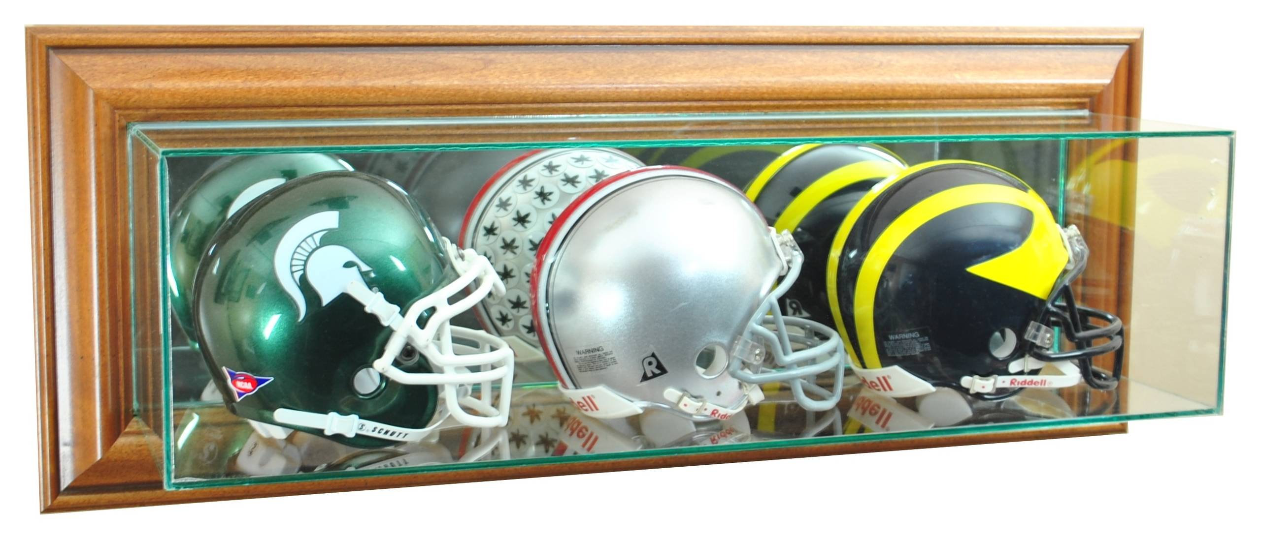 Wall Mounted Triple Mini Football Display Case - Traditional - Display ...