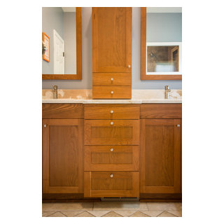 Three Bathrooms Revived by Modest Makeovers - Modern - Bathroom - Other ...