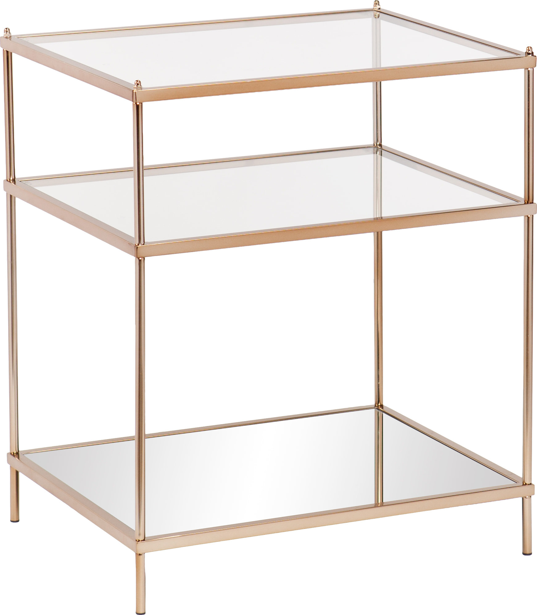 Knox Glam Mirrored Side Table - Contemporary - Side Tables And End ...