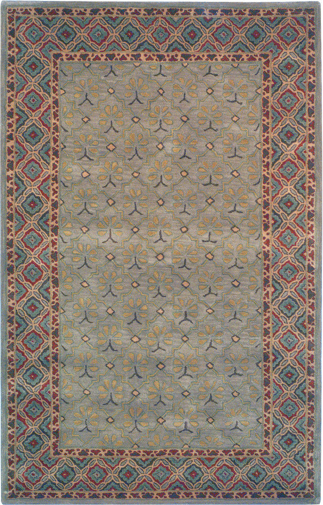 Safavieh Classic CL302A Slate/Rust Rug, 5'x8' - Mediterranean - Area ...