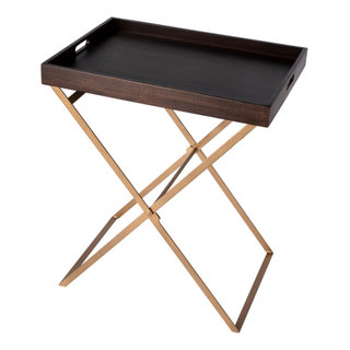 Emma Cross Legs Tray Table - Contemporary - Side Tables And End Tables ...