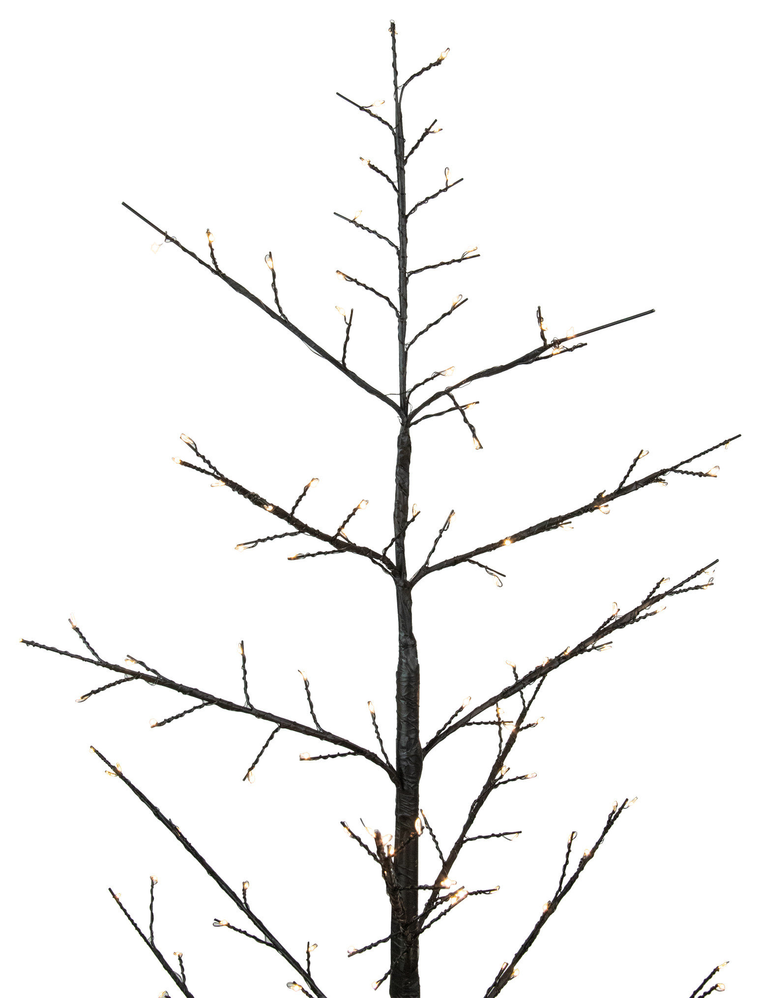7' Flat Black Tree Warm White LED Copper Wire Lights - Modern - Outdoor ...