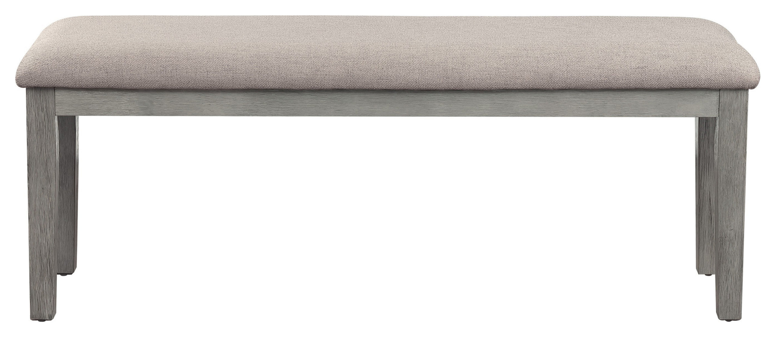 Benzara BM220936 Rectangular Wooden Bench with Fabric Upholstered Seat ...