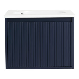 Gewnee 24" Floating Bathroom Vanity With Drop-Shaped Resin Sink ...