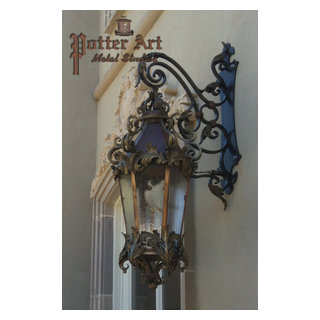 French Gas Lantern - Traditional - Dallas - by Potter Art Metal Studios ...