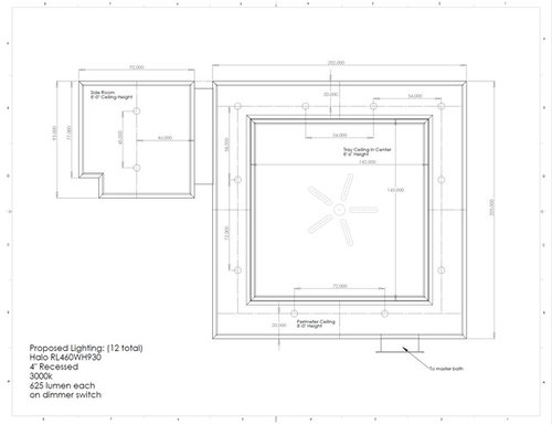 Master Bedroom recessed lighting layout