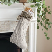 Safavieh Cider Stocking Set of 2 Ivory/ Brown 8" X 20" - Scandinavian ...