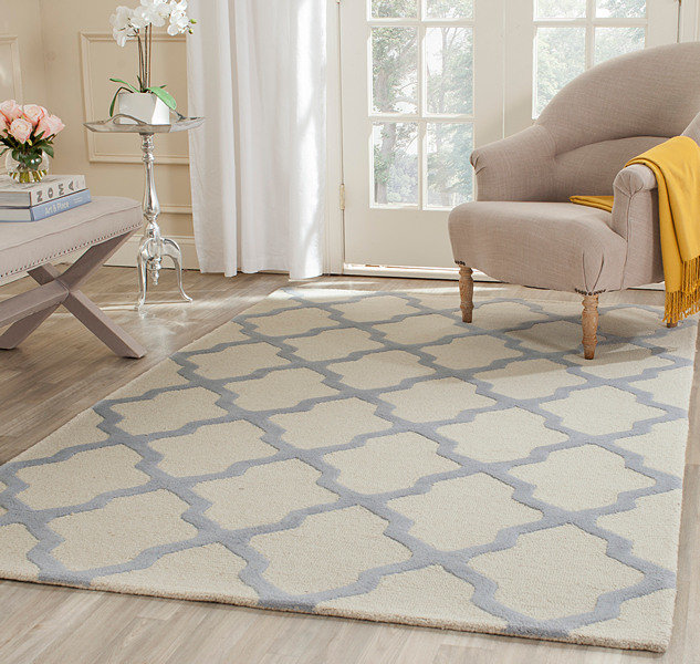 Safavieh Cambridge Cam121F Ivory, Light Blue Area Rug, 2'6" x 4'0 ...