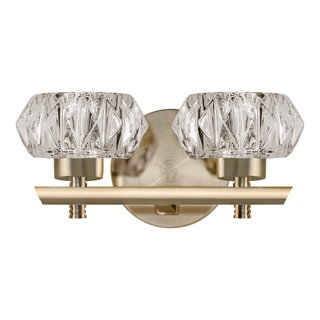 Basin Bathrrom Light Fixture, Vintage Brass - Contemporary - Bathroom ...