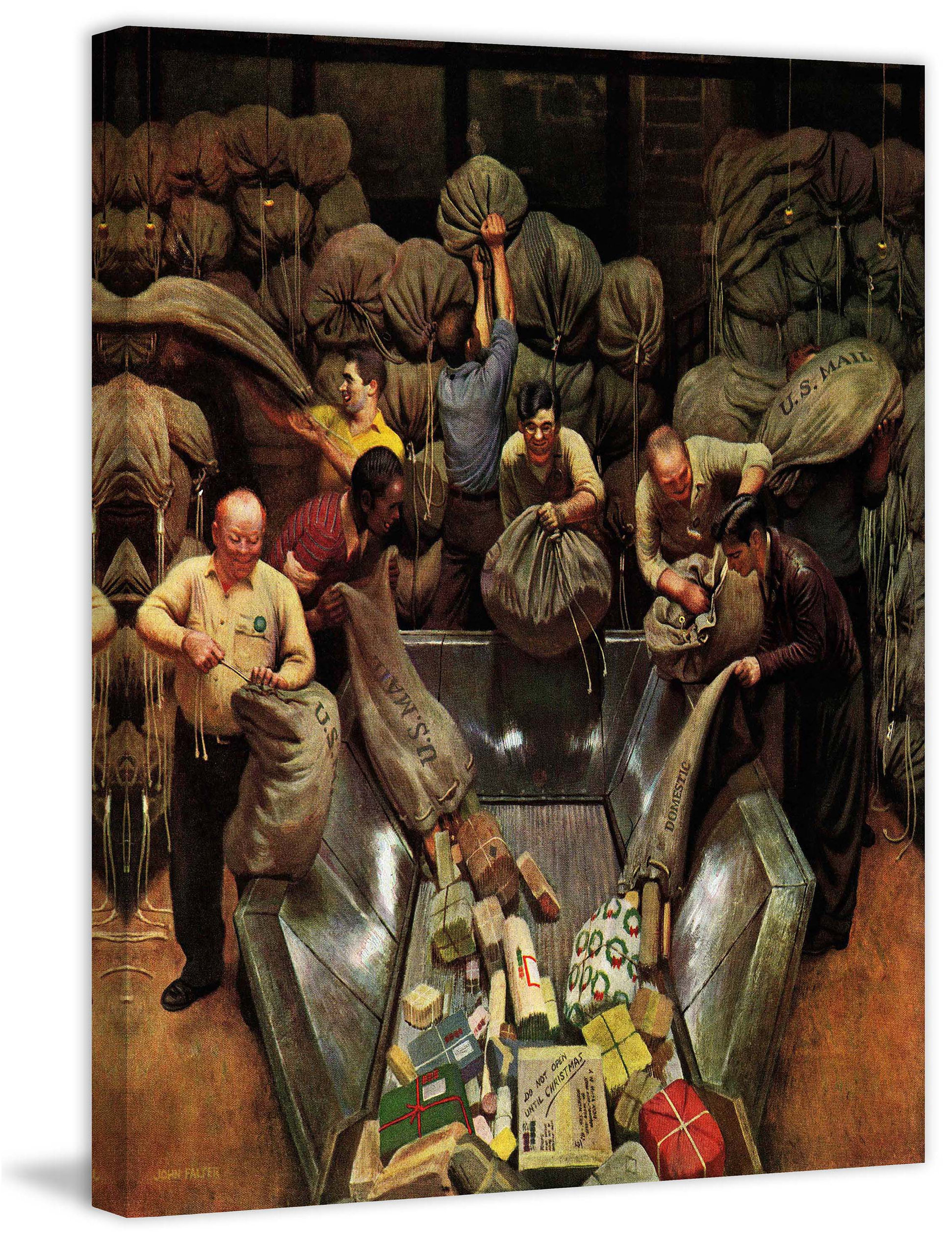 "Post Office Sorting Room" Painting Print on Canvas by John Falter, 40 ...
