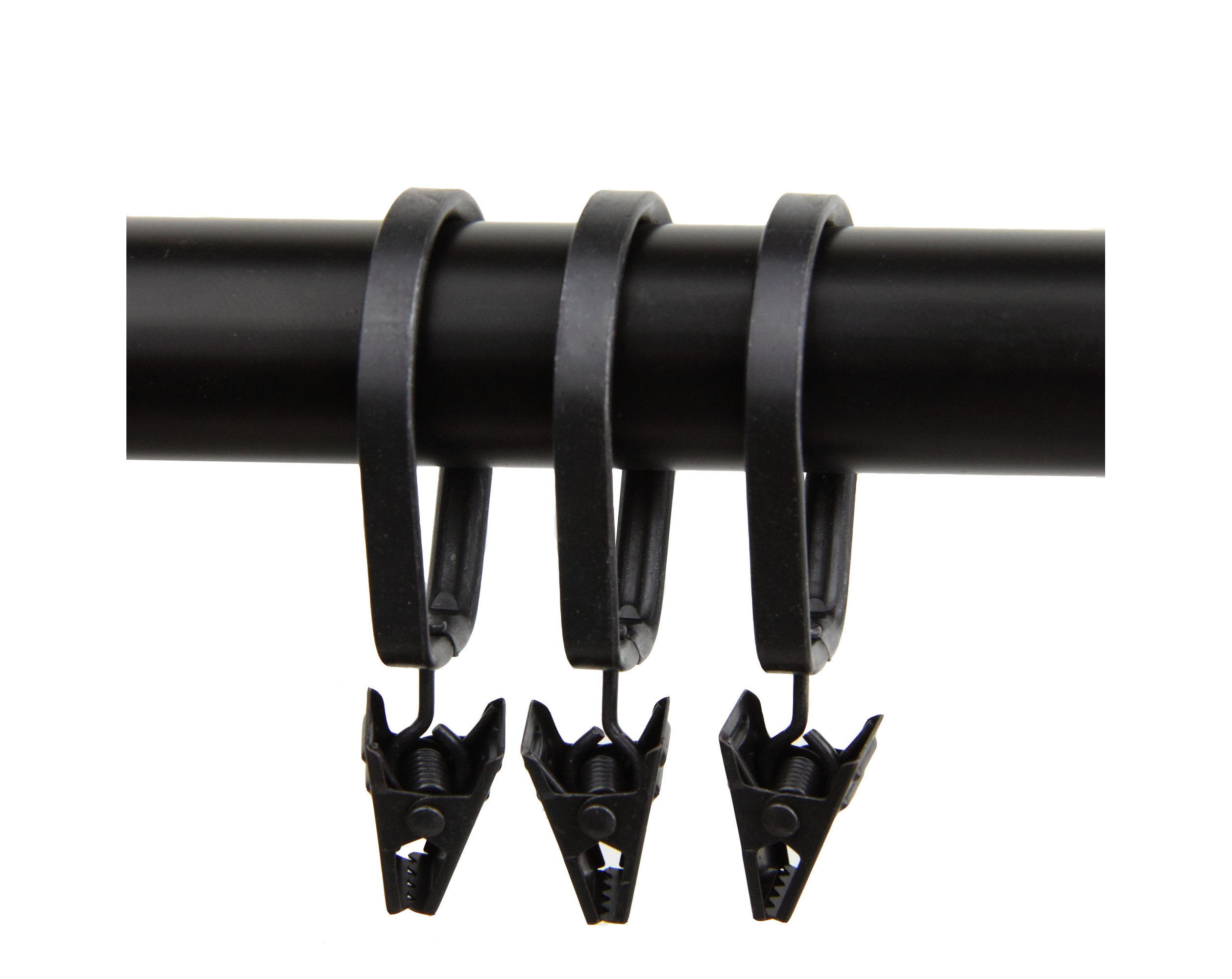 Curtain Pivot Rings for 5/8" Rod, Set of 10, Black - Transitional ...