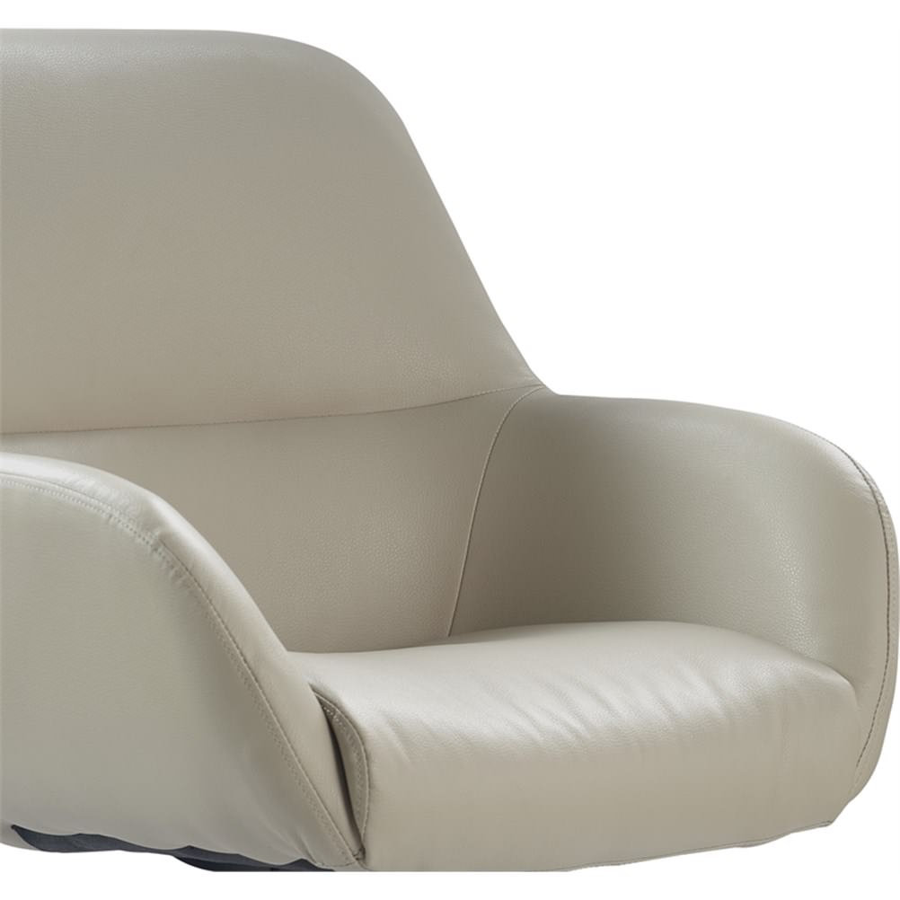 Pemberly Row Modern / Contemporary Leather Office Chair Cream ...