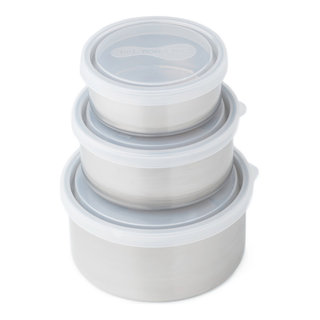 U Konserve 3 Piece Round Nesting Food Container Trio Set with Clear ...