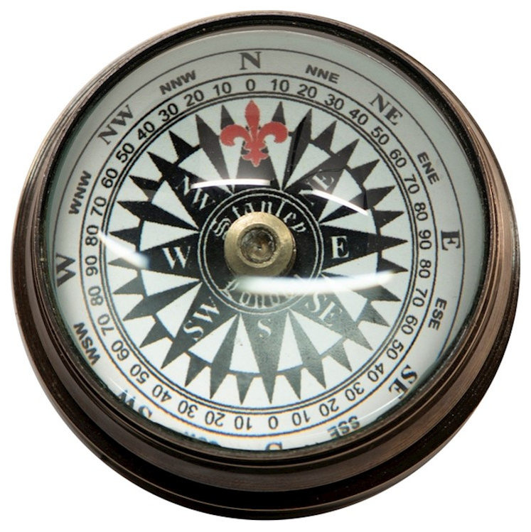 Authentic Models Eye Compass Small, Bronze - Beach Style - Decorative ...