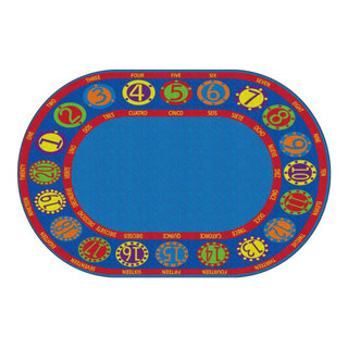 Flagship Carpets FE296-59A 10'6"x13'2" Number Circles Bilingual ...