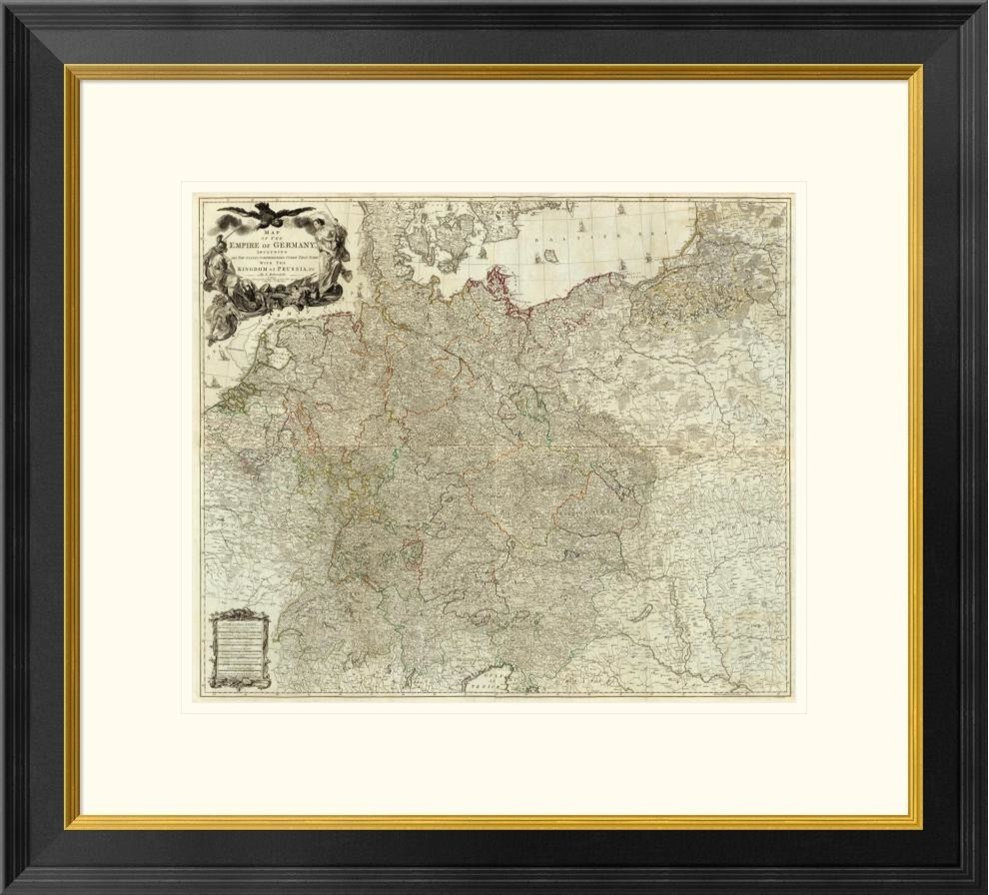 Map Of The Empire Of Germany, 1790, 26"x1.5"x24", 26"x1.5"x24 ...