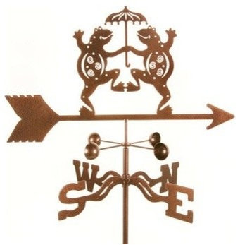 Dancing Frogs Weathervane With Roof Mount - Contemporary - Weather ...