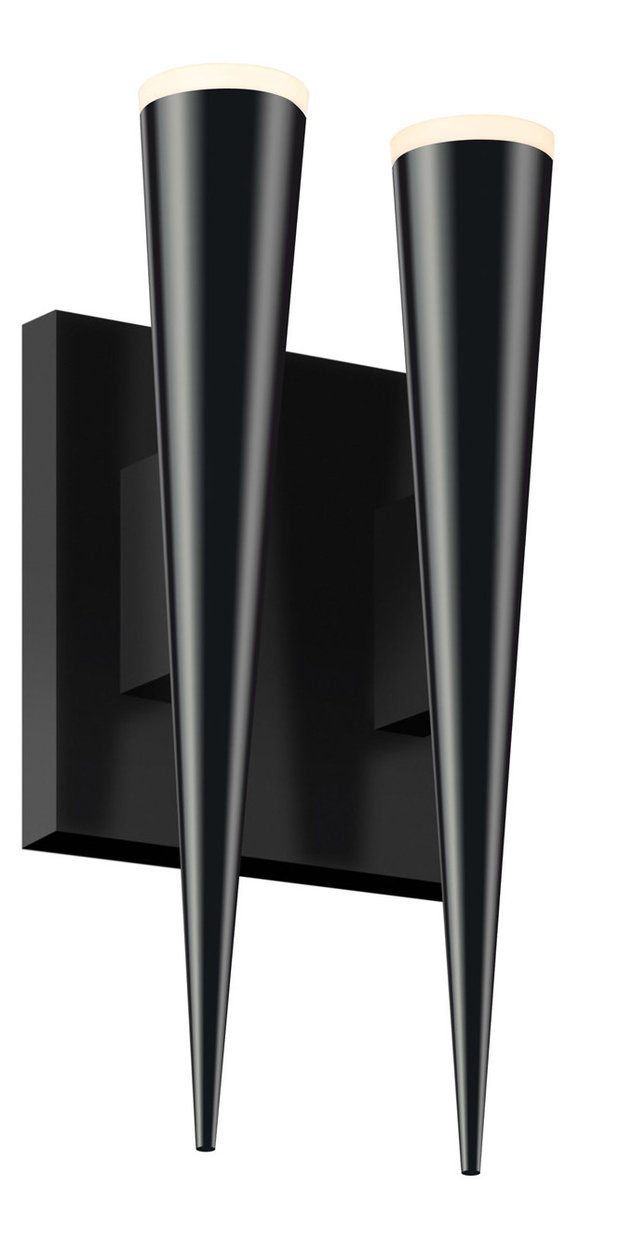 Micro Cone LED Double Cone Wall Sconce With Frosted Shade - Modern ...