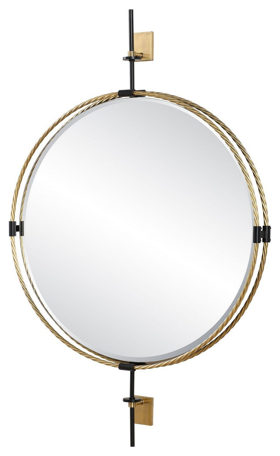 Uttermost 08215 Mirror, Guardrail, Antique Brass - Modern - Wall ...