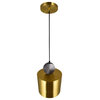 Saleen LED Mini Pendant With Sun Gold & Black Finish, 9 inches - Modern ...