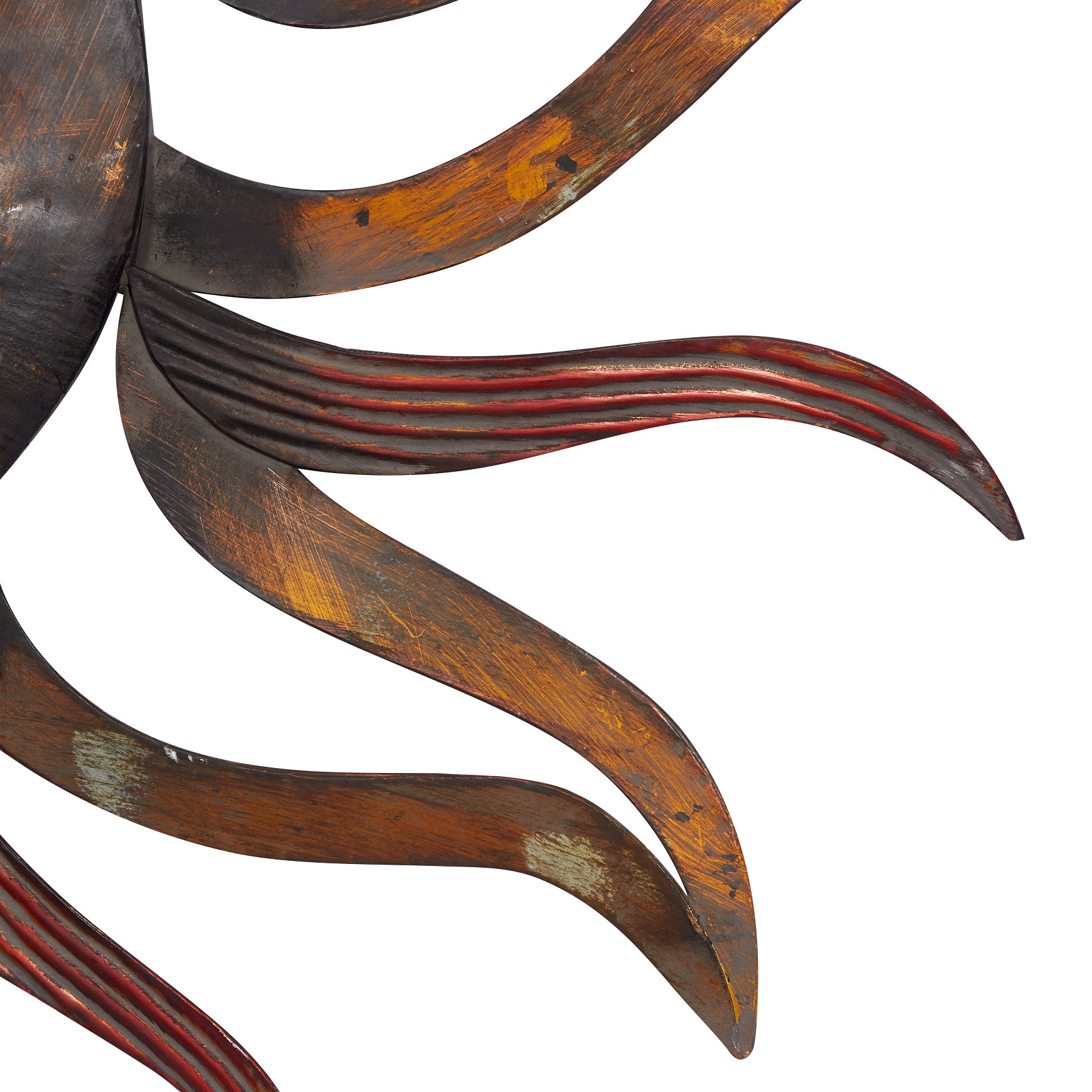 Rustic Brass Metal Wall Decor 97918, 37" x 1" x 37" - Contemporary ...