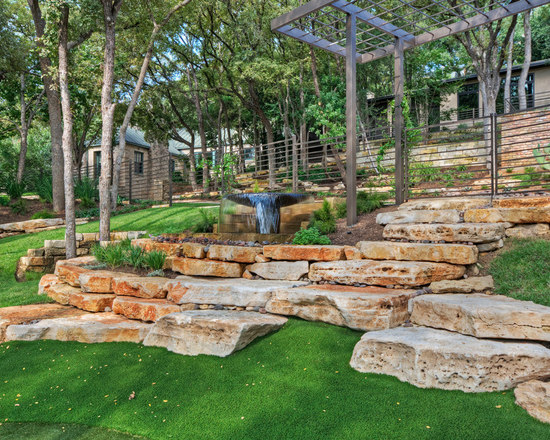 Limestone Retaining Wall | Houzz
