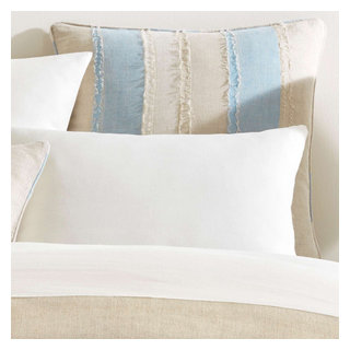 Moon Hills Linen Lapis Sham, Standard - Beach Style - Pillowcases And ...