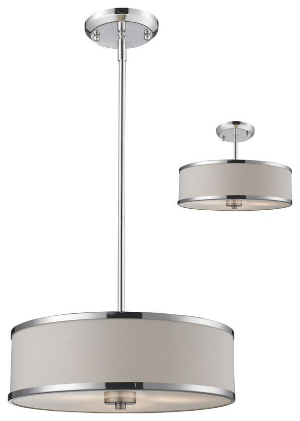 3 Light Convertible Pendant, Metropolitan Style, 15.63x6.8 ...