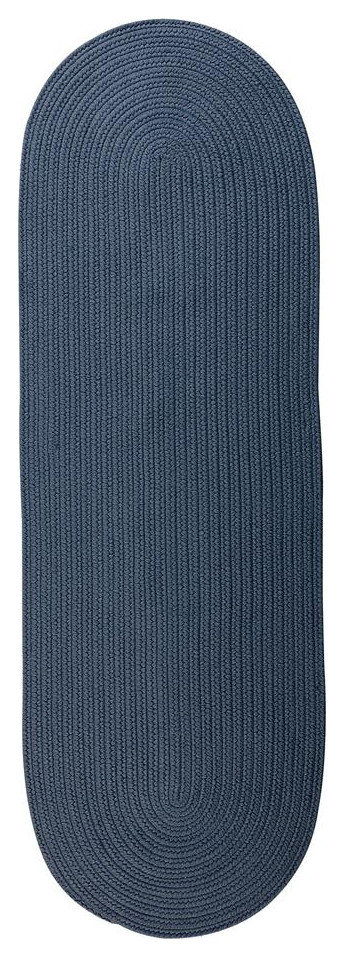 Colonial Mills Rug Reversible Flat-Braid, Oval Runner Cobalt Blue ...