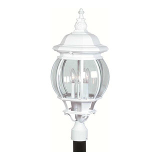 Classico 4-Light 11" White Outdoor Light - Traditional - Post Lights ...