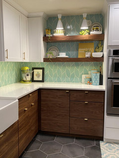 In love with our Fireclay Tile braided picket pattern backsplash ...