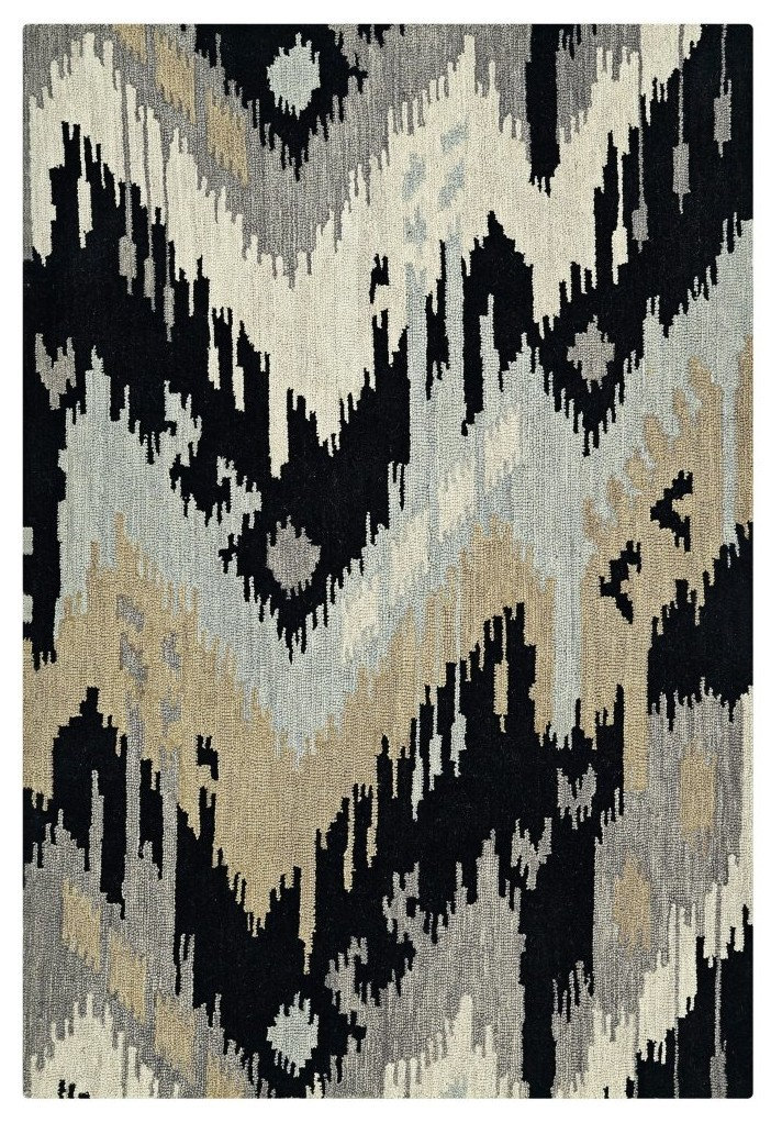 Kaleen Casual Collection Rug, Black, 2'x3' - Mediterranean - Area Rugs - by Uber Bazaar | Houzz