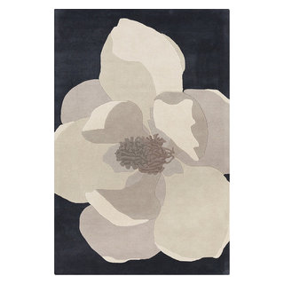 Allie Big Flower Contemporary Area Rug - Contemporary - Area Rugs - by ...